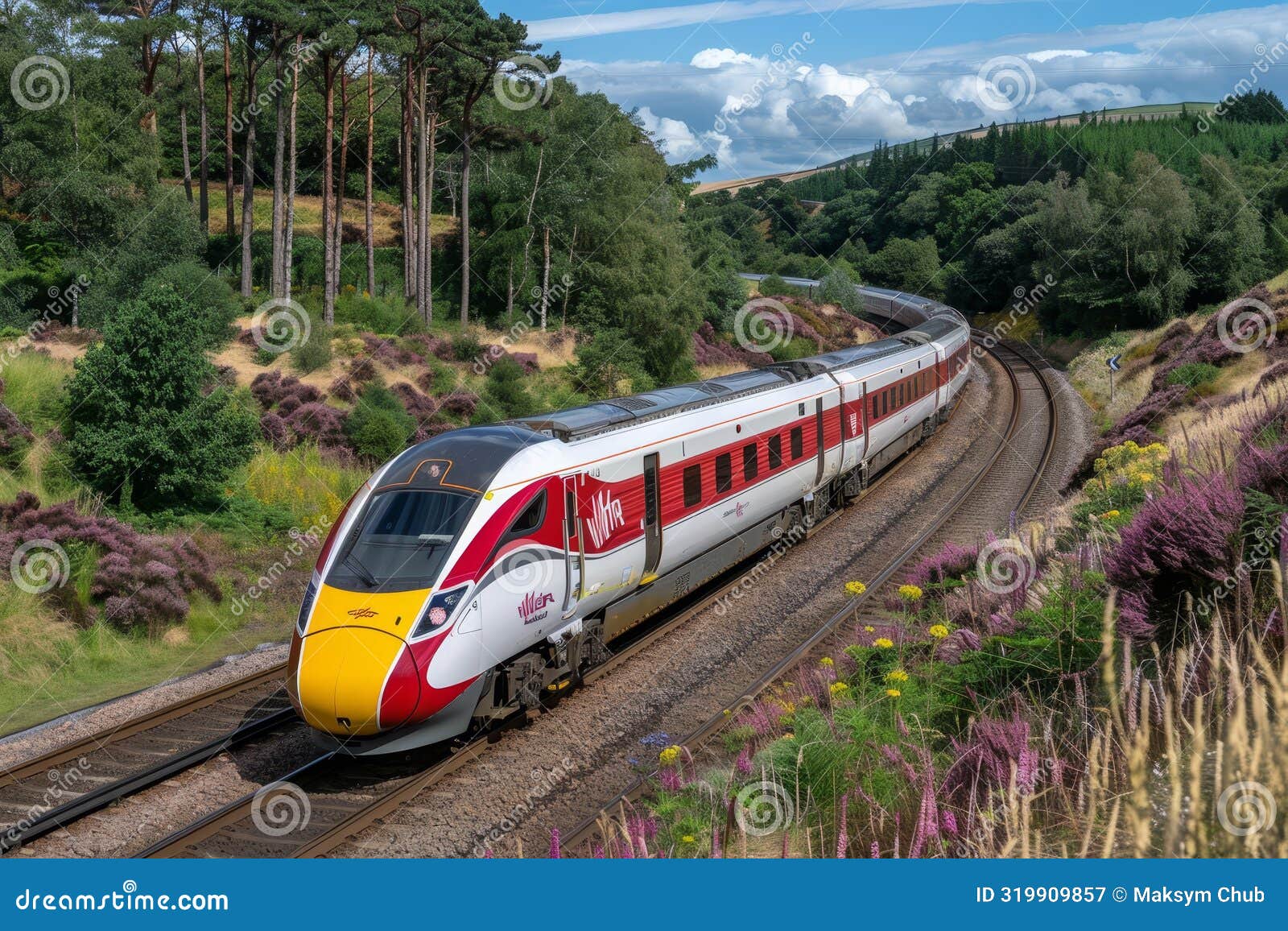 High Speed Train An Engineering Marvel Racing Through The Picturesque ...