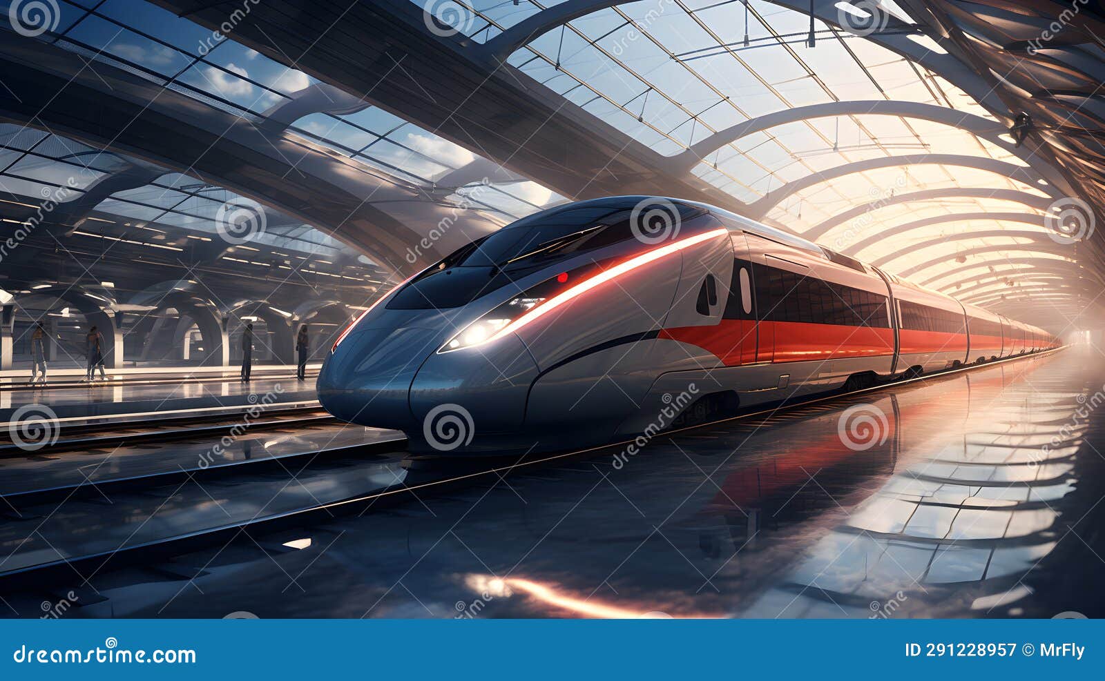 High Speed Train, Fast Transportation, Rail, Link Stock Illustration ...