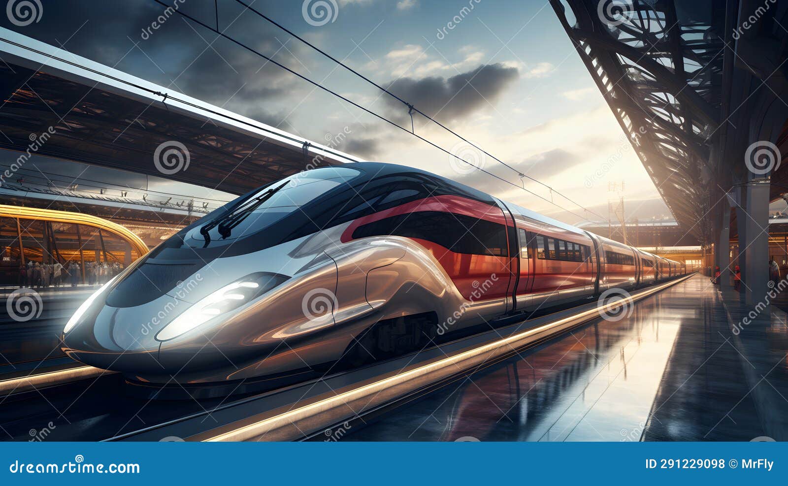 High Speed Train, Fast Transportation, Rail, Link Stock Illustration ...