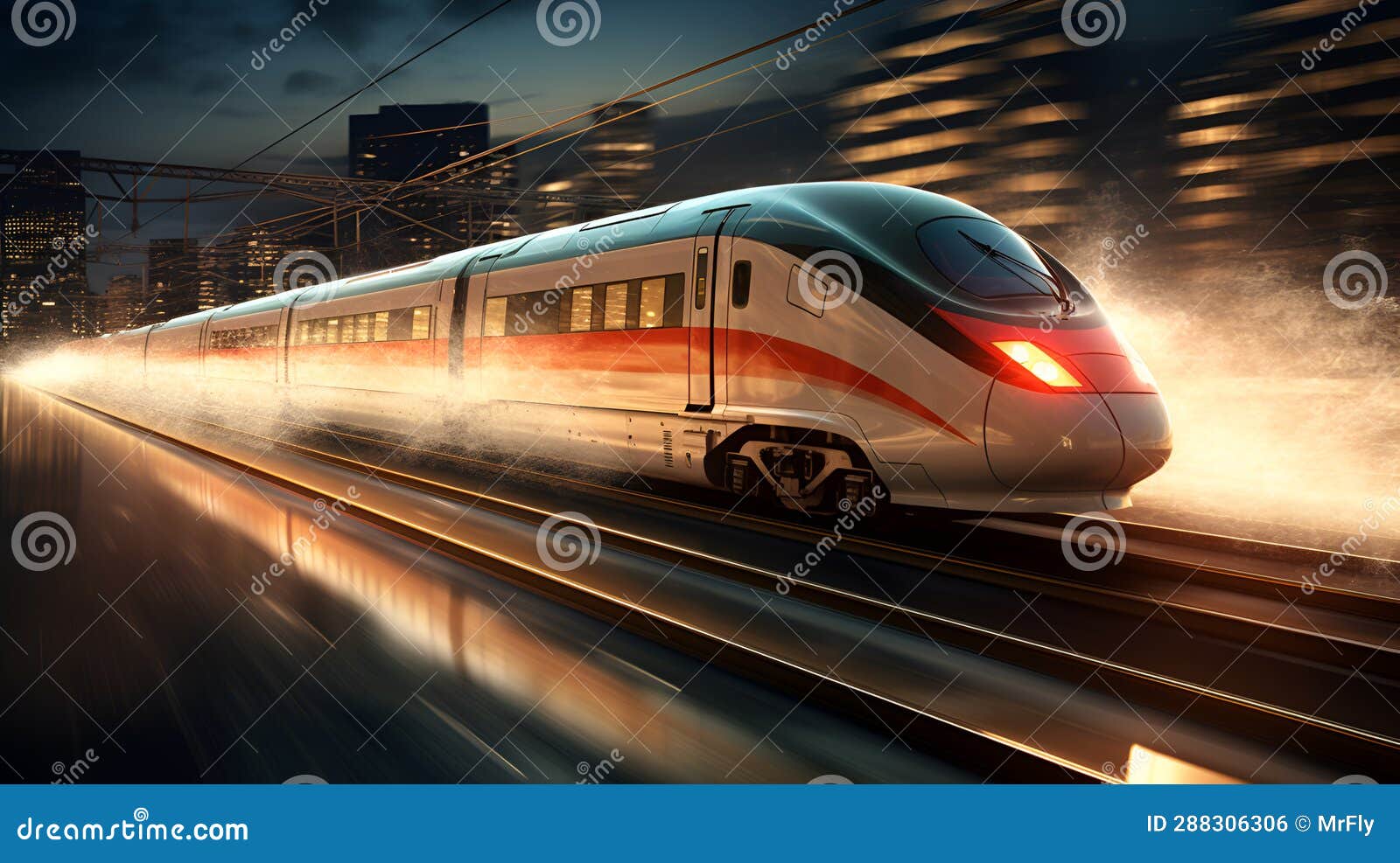 High Speed Train, Fast Transportation, Rail, Link Stock Illustration ...
