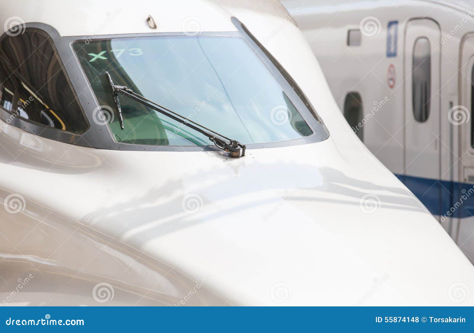 High Speed Train Front Window Editorial Stock Photo - Image of front ...
