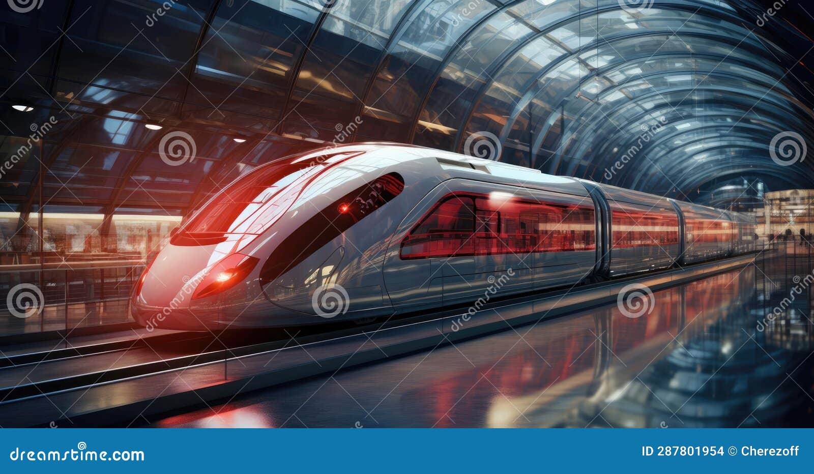 The High-speed Train of the Future Stock Illustration - Illustration of ...