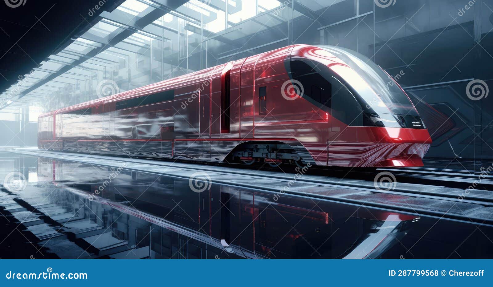 The High-speed Train of the Future Stock Photo - Image of tower ...