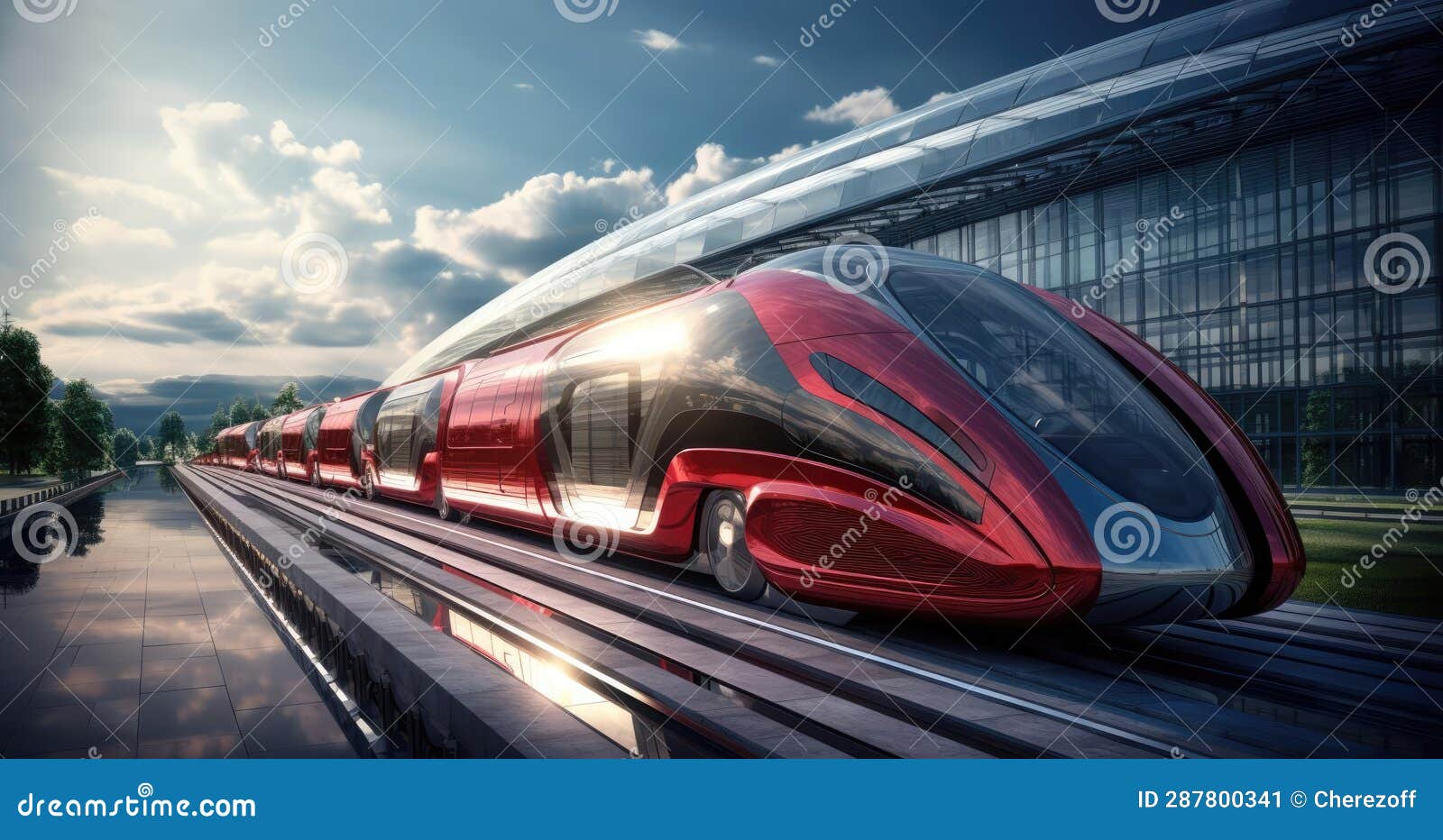 The High-speed Train of the Future Stock Illustration - Illustration of ...