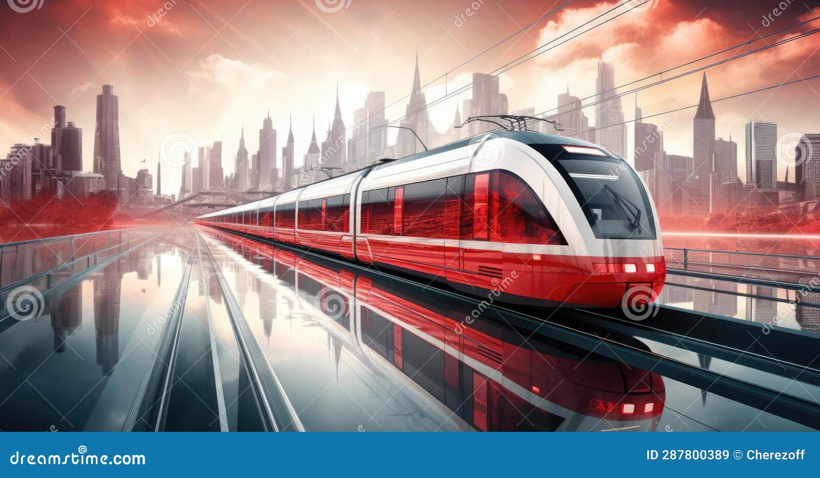The High-speed Train of the Future Stock Illustration - Illustration of ...