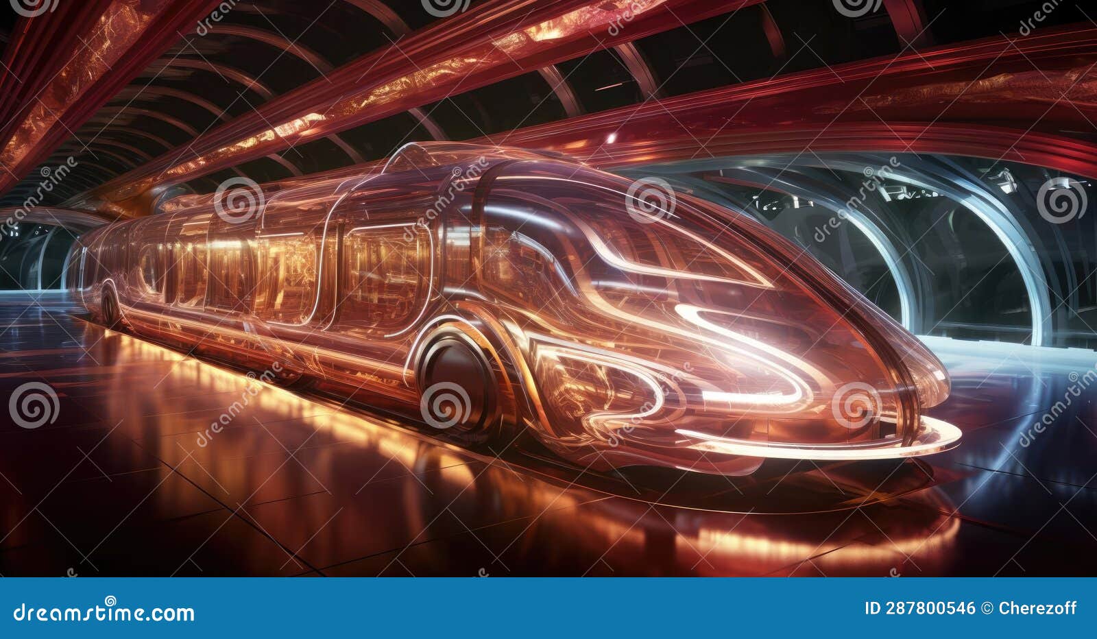 The High-speed Train of the Future Stock Illustration - Illustration of ...