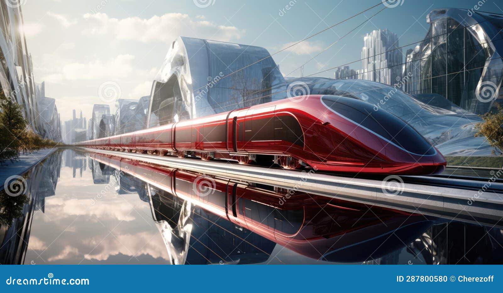 The High-speed Train of the Future Stock Illustration - Illustration of ...
