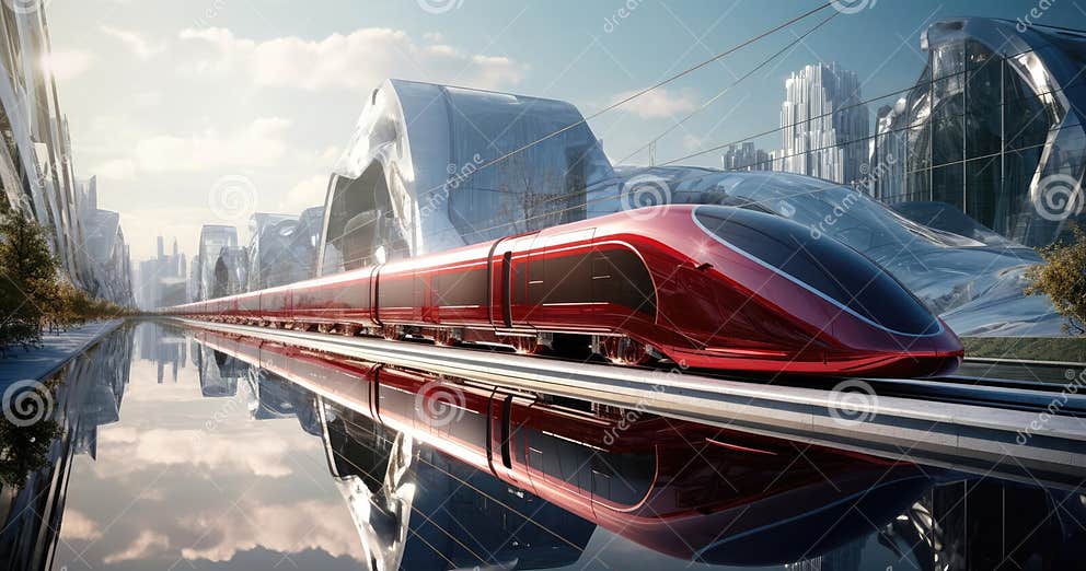 The High-speed Train of the Future Stock Photo - Image of transported ...