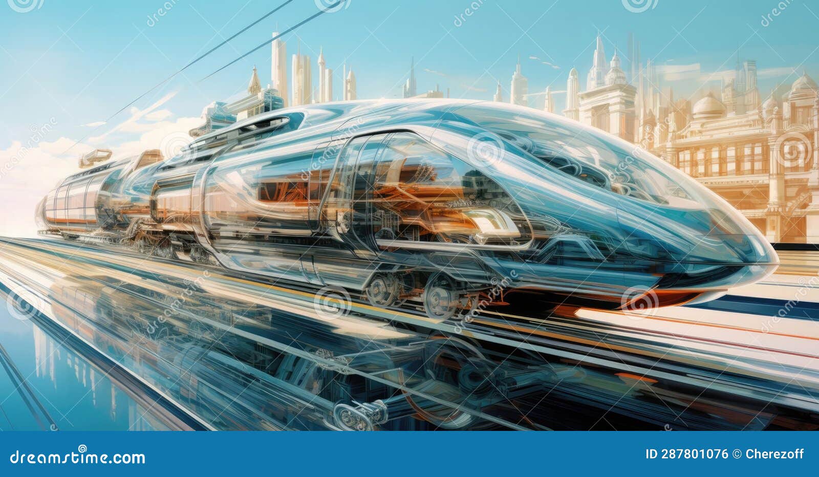The High-speed Train of the Future Stock Illustration - Illustration of ...