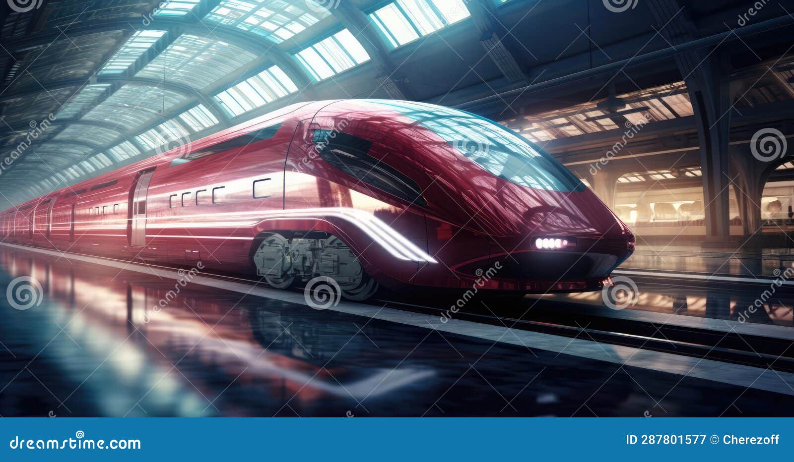 The High-speed Train of the Future Stock Illustration - Illustration of ...