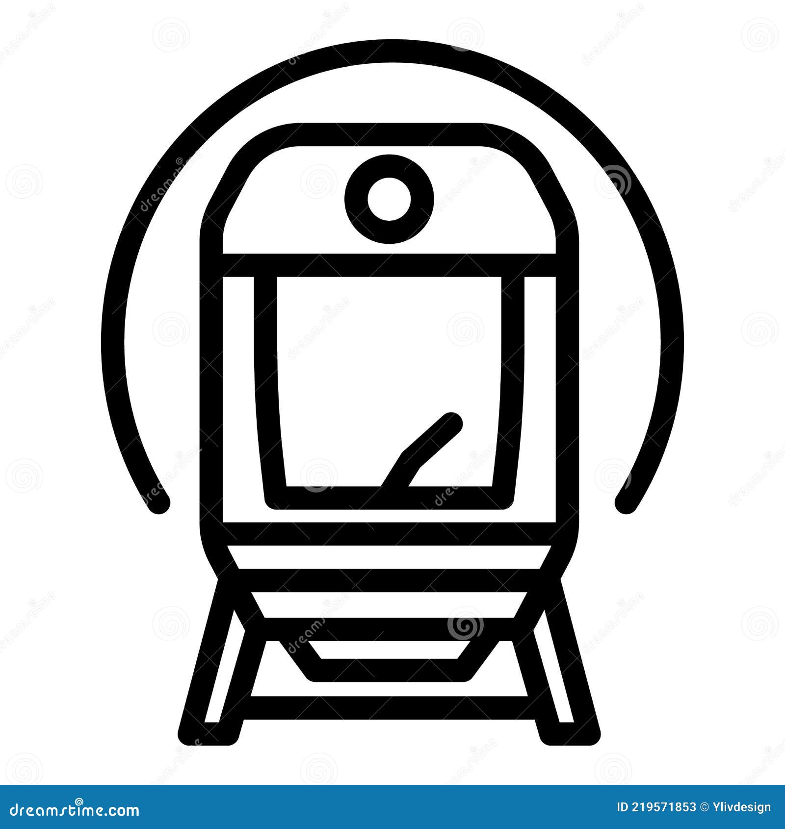 High Speed Train Icon, Outline Style Stock Vector - Illustration of ...