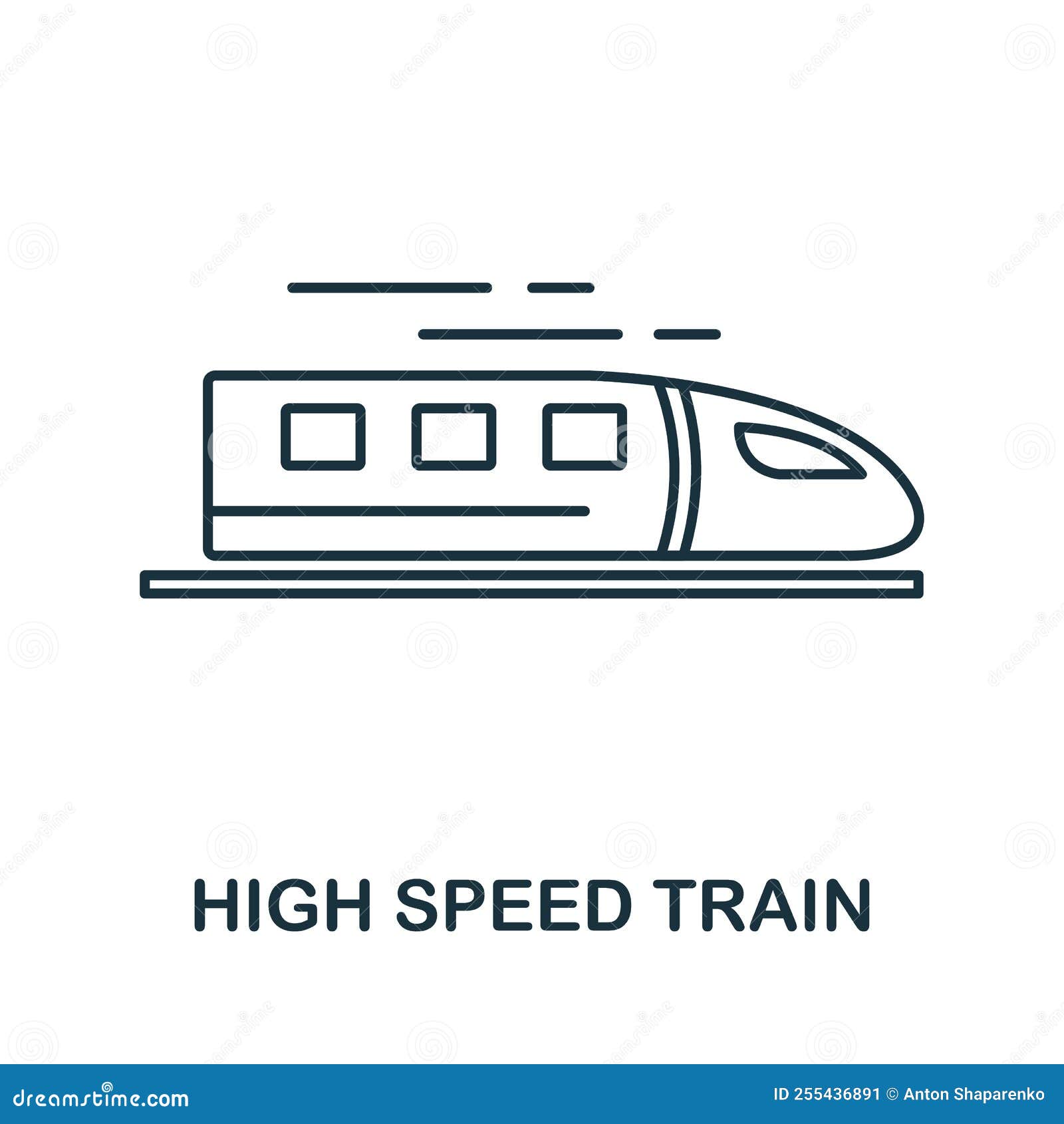 High Speed Train Icon. Simple Element from Technology Collection. Line ...