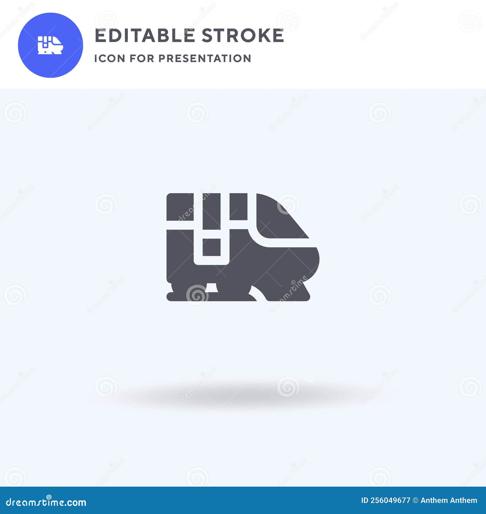 High Speed Train Icon Vector, Filled Flat Sign, Solid Pictogram Isolated on White, Logo ...