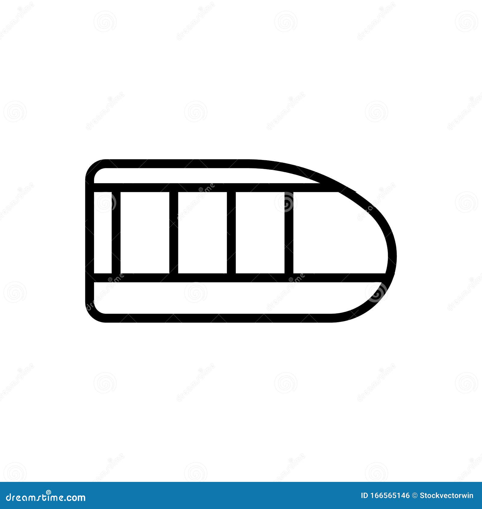 High-speed Train Icon Vector. Isolated Contour Symbol Illustration ...