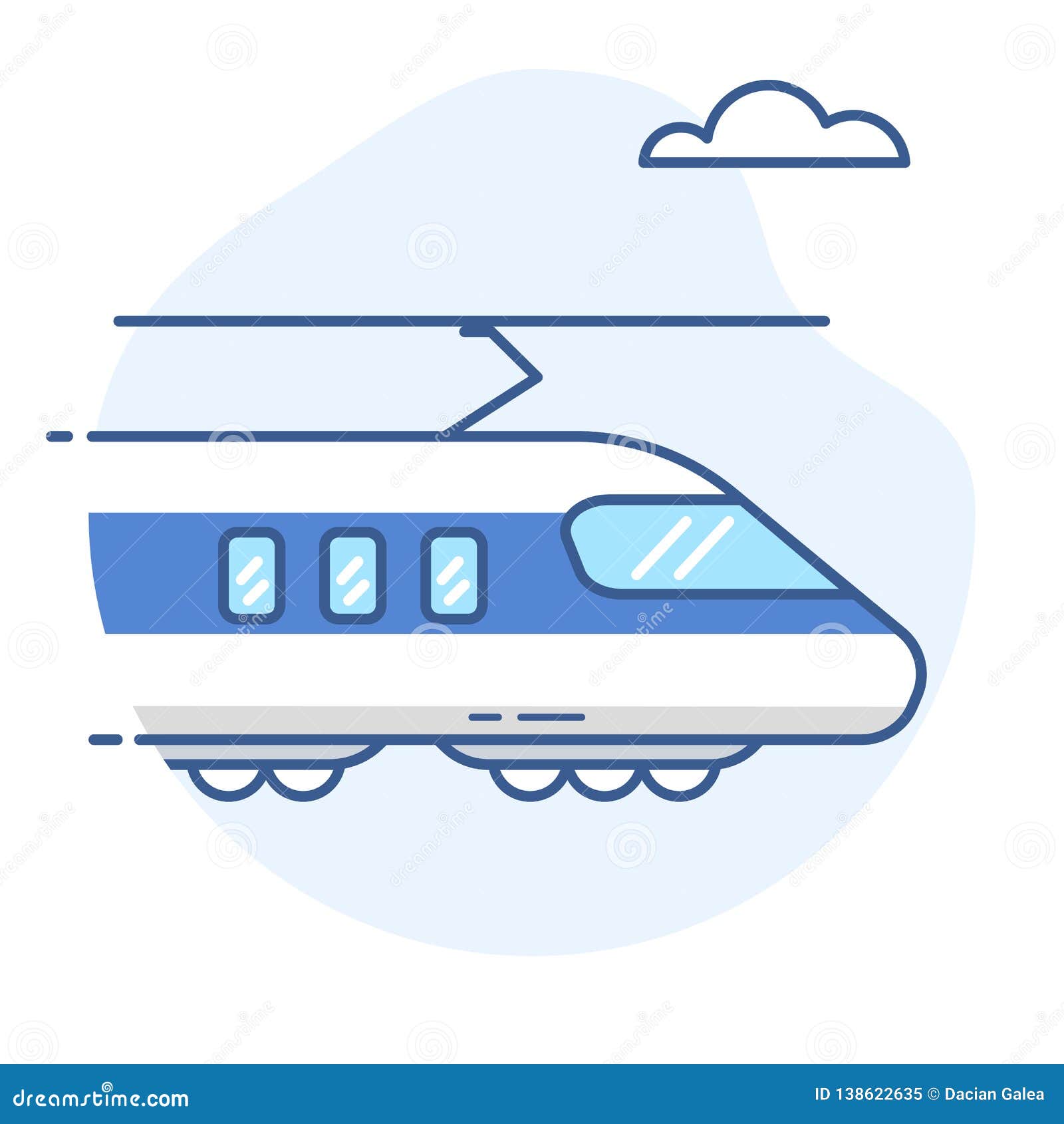 Train Line Icon, Outline Illustration, Linear Pictogram Isolated On ...