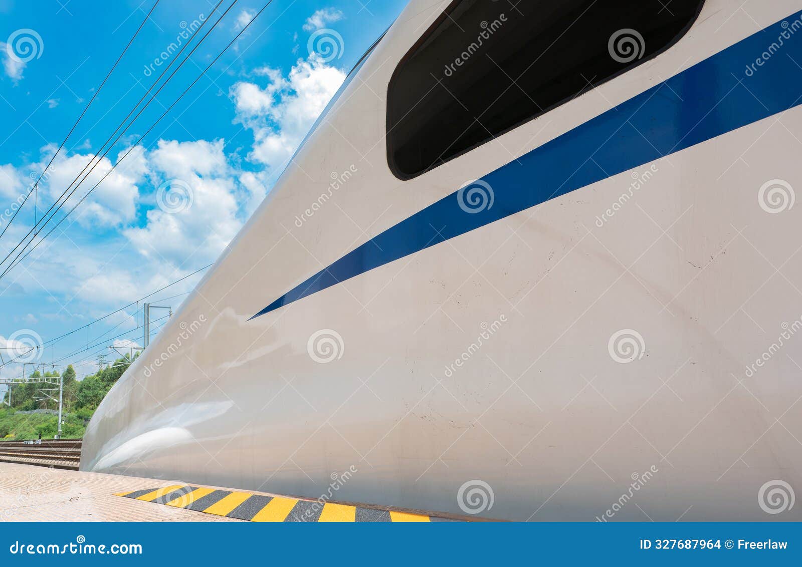 High-speed Train Locomotive Horizontal Composition Stock Photo - Image ...