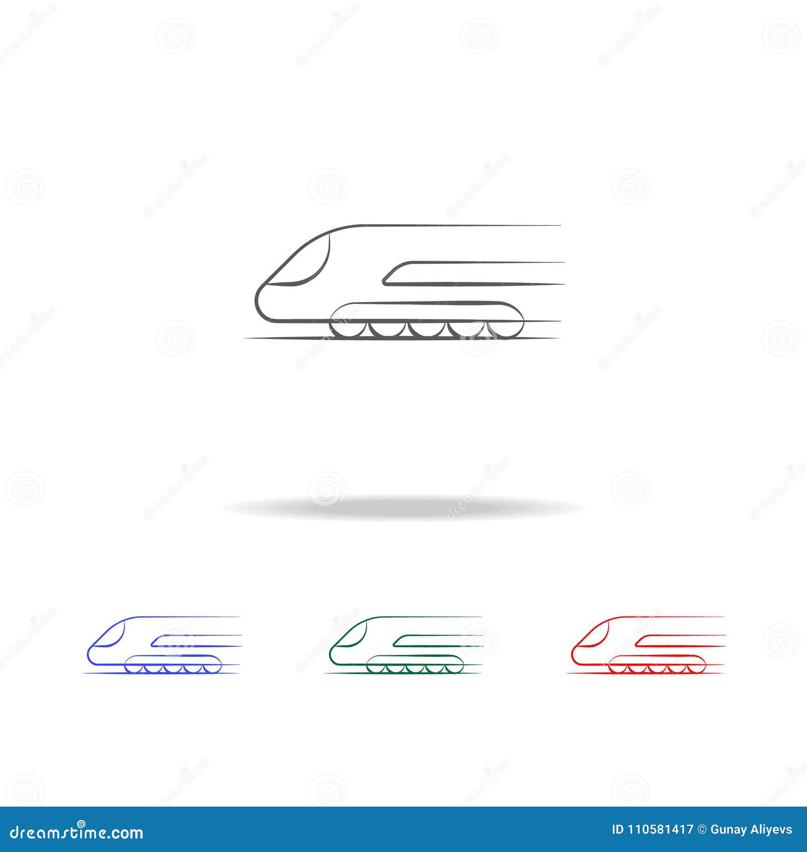 High-speed Train Logo Icon. Elements in Multi Colored Icons for Mobile ...