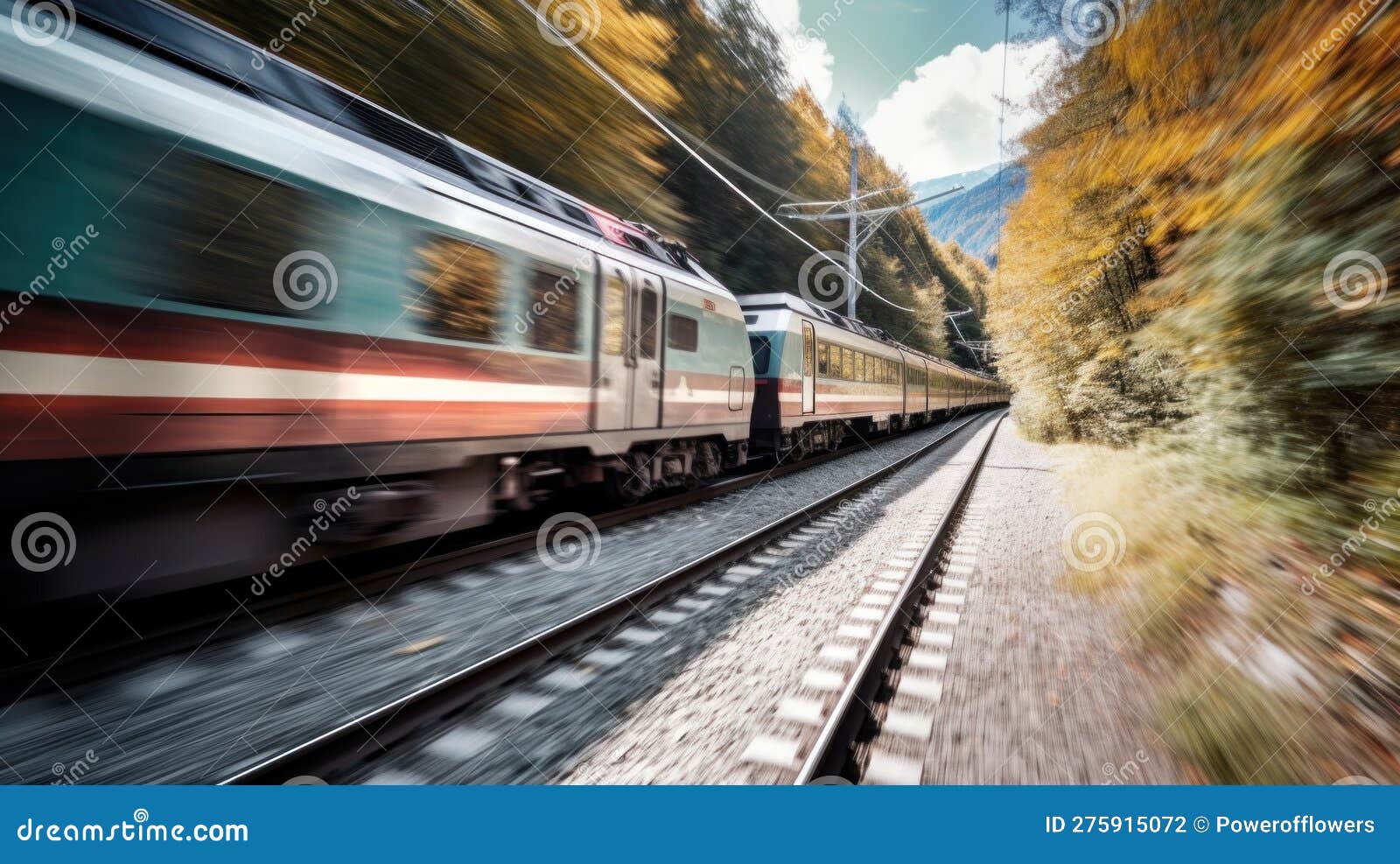 High-speed Train, Motion Blur, Slow Shutter Camera Speed Created with ...