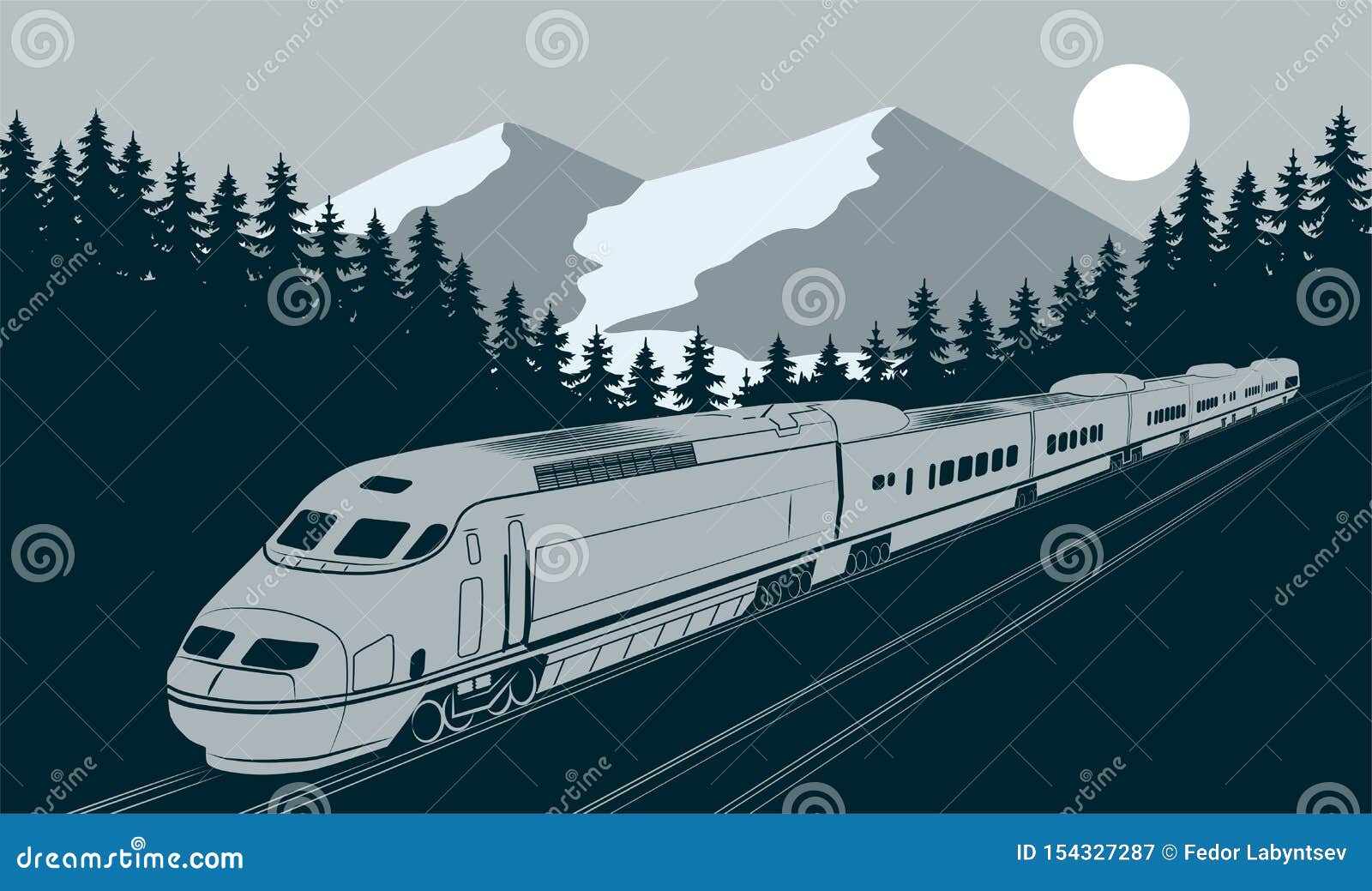 High Speed Train Motion Vector Illustration Stock Vector - Illustration ...