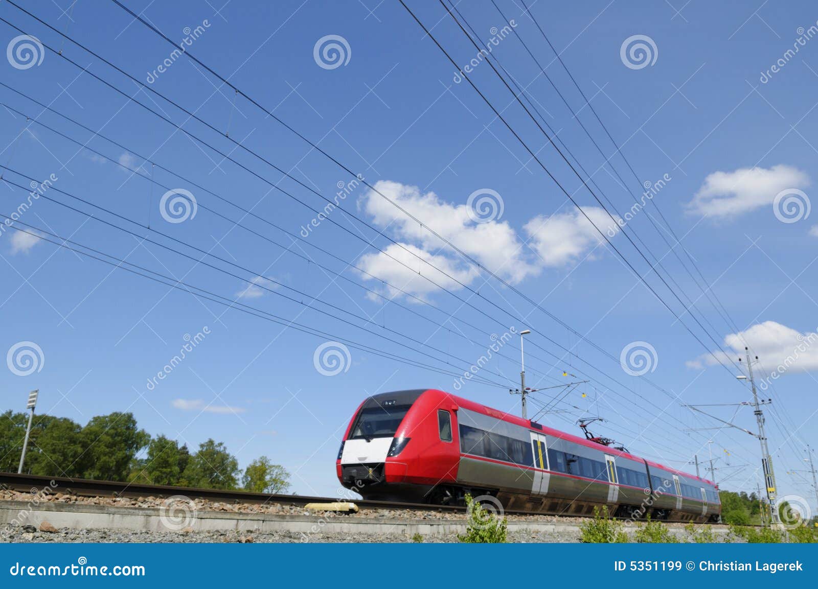 High-speed Train on the Move Stock Image - Image of track, speed: 5351199
