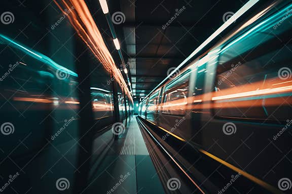 High Speed Train Moving Fast. Smart Technologies are the Future ...