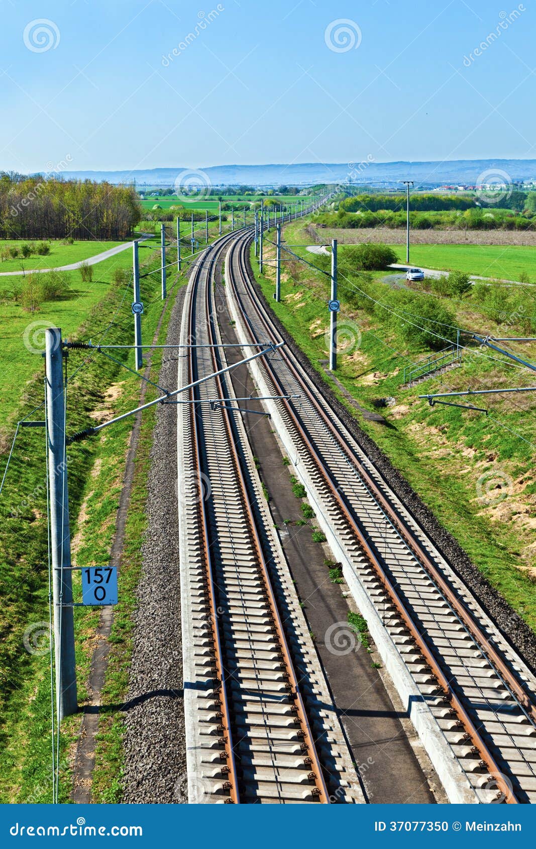 High Speed Train in Open Area Stock Photo - Image of commuter ...