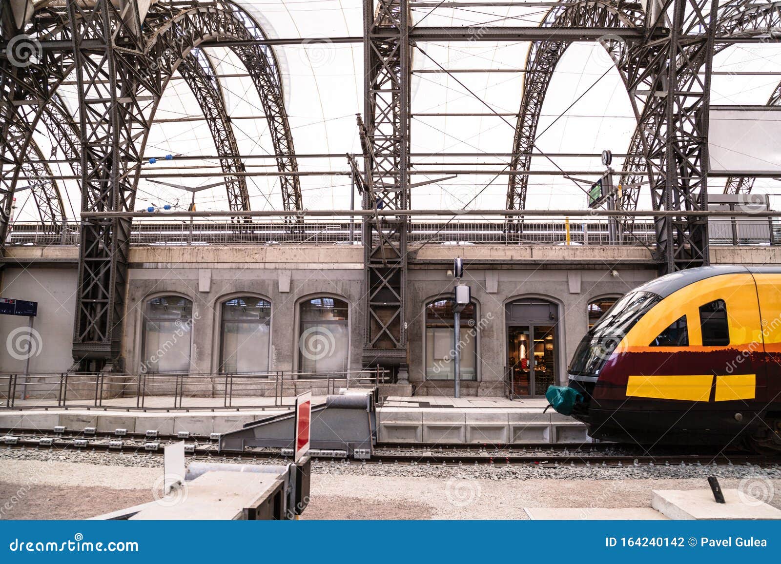 High-speed Train on Platform of Railway Station Stock Photo - Image of ...