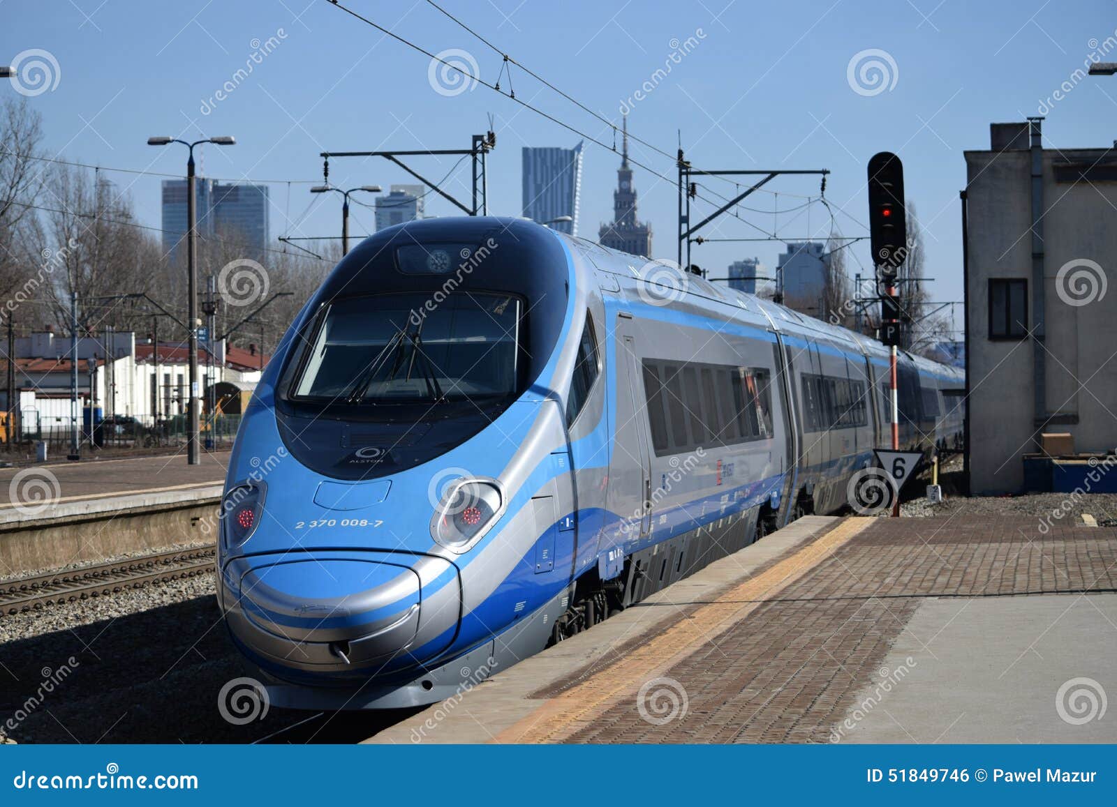 High speed train in Poland editorial photo. Image of transport - 51849746