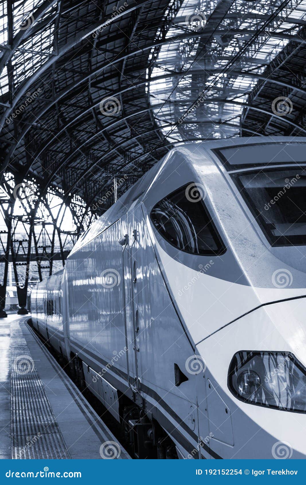 High-speed Train at Railway Station Stock Photo - Image of business ...