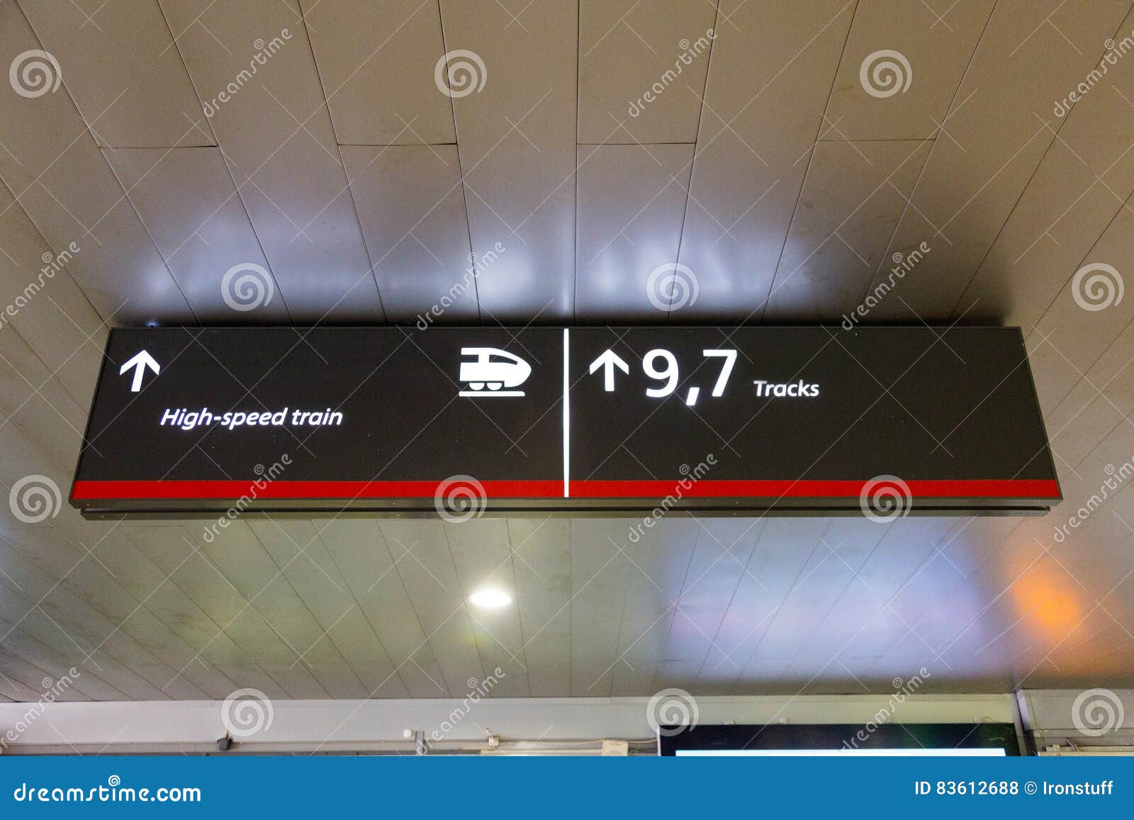 High-speed train sign stock photo. Image of station, train - 83612688