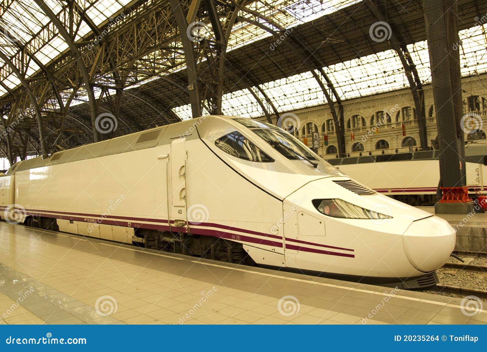 High Speed Train in Station Stock Photo - Image of aerodynamic ...