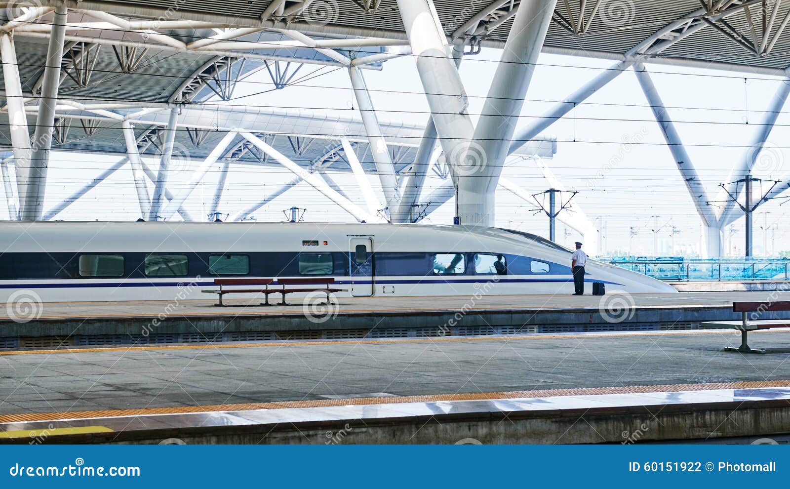 High Speed Train Station in China Stock Photo - Image of train, drive ...
