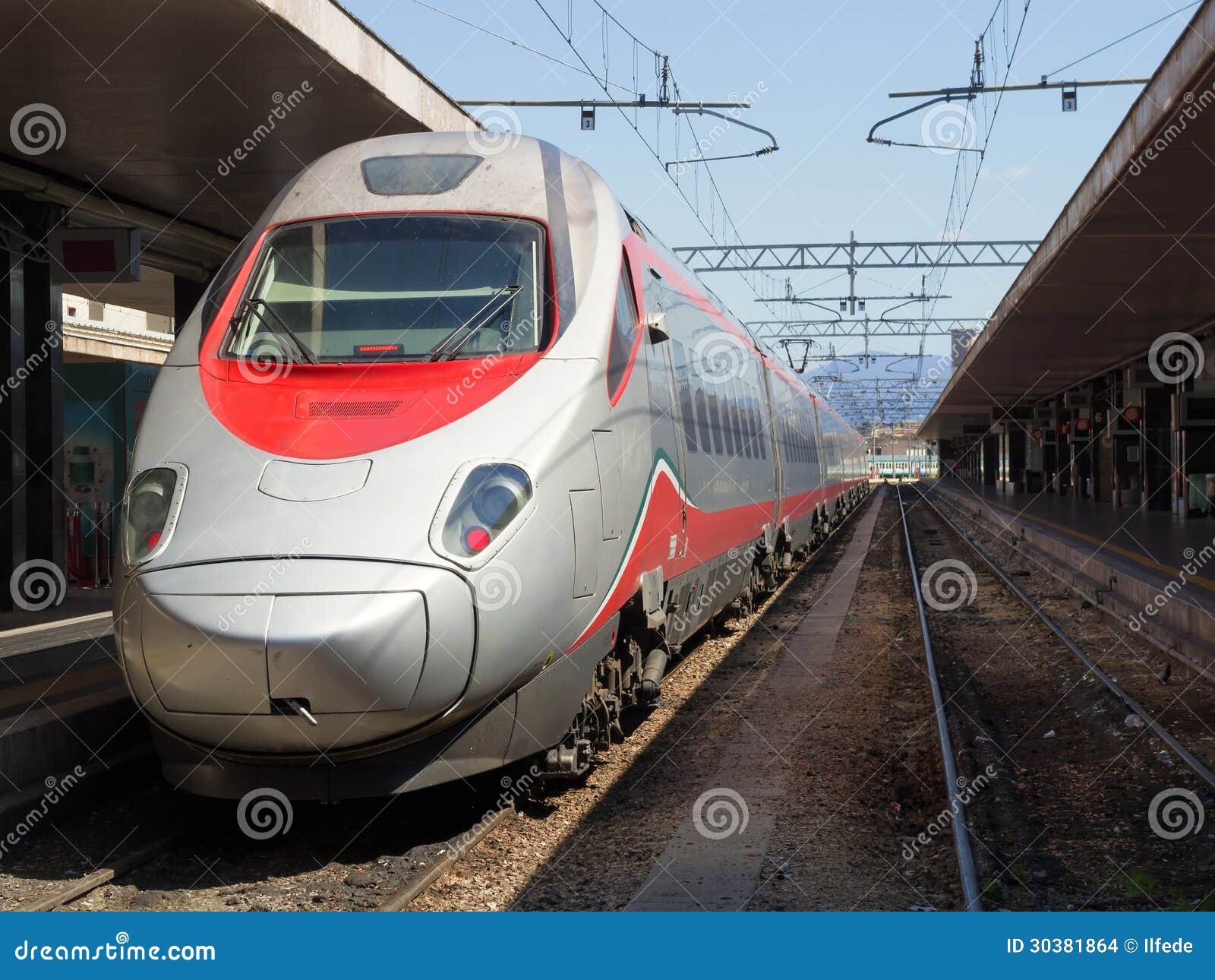 High Speed Train in Station Stock Photo - Image of modern, railway ...