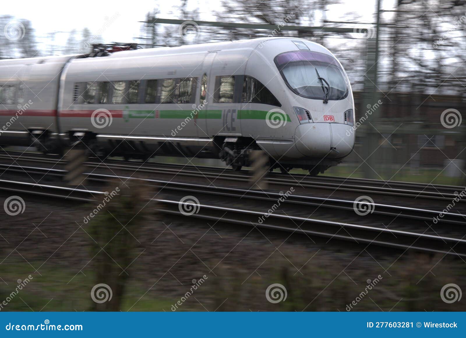 High-speed Train on the Tracks Editorial Photo - Image of speed ...
