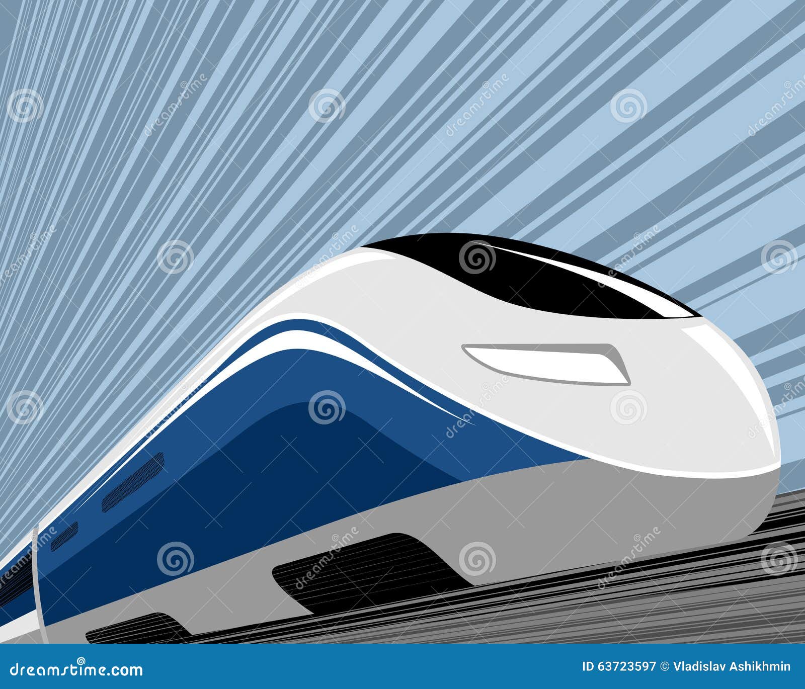 High speed train stock vector. Illustration of engine - 63723597