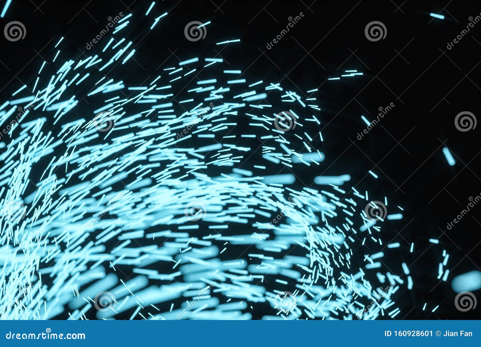 High Speed Vortex Particles, 3d Rendering Stock Illustration ...