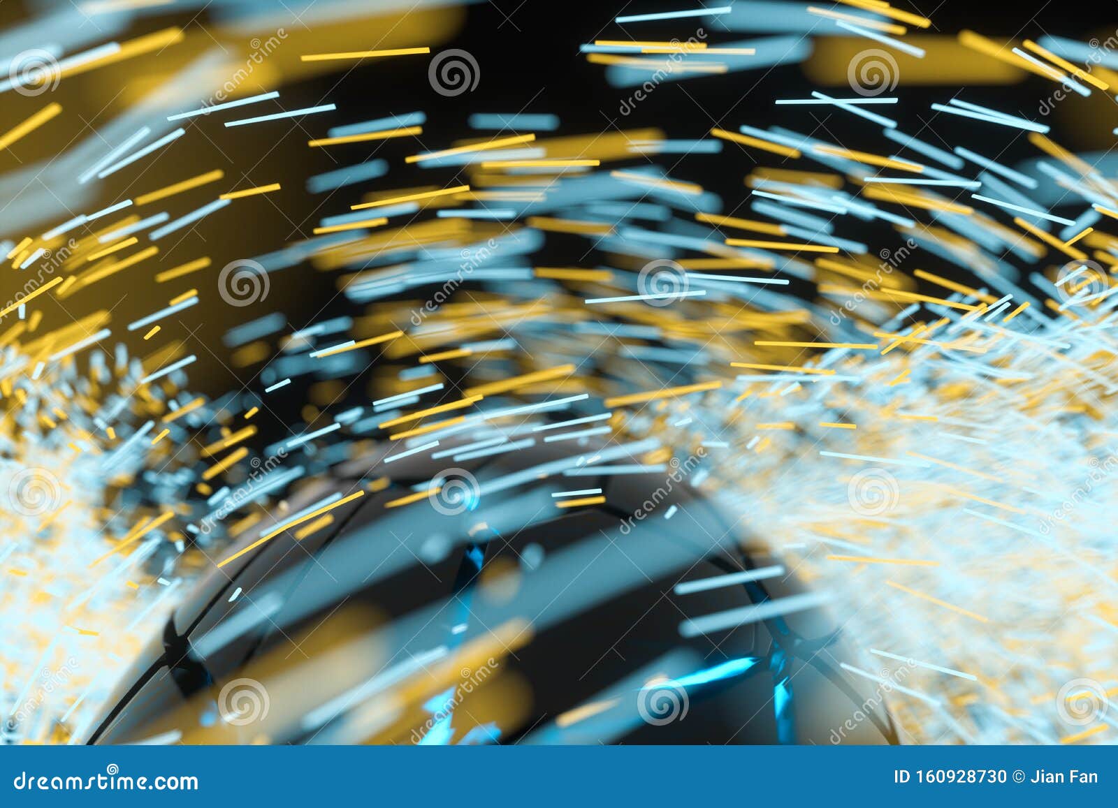 High Speed Vortex Particles, 3d Rendering Stock Illustration ...