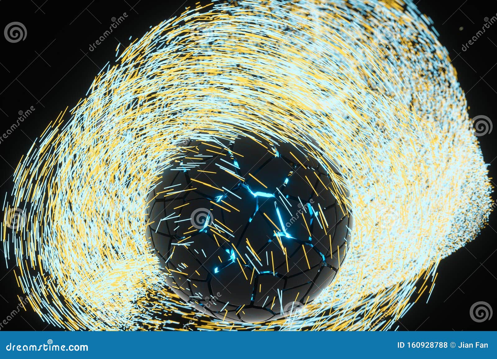 High Speed Vortex Particles, 3d Rendering Stock Illustration ...
