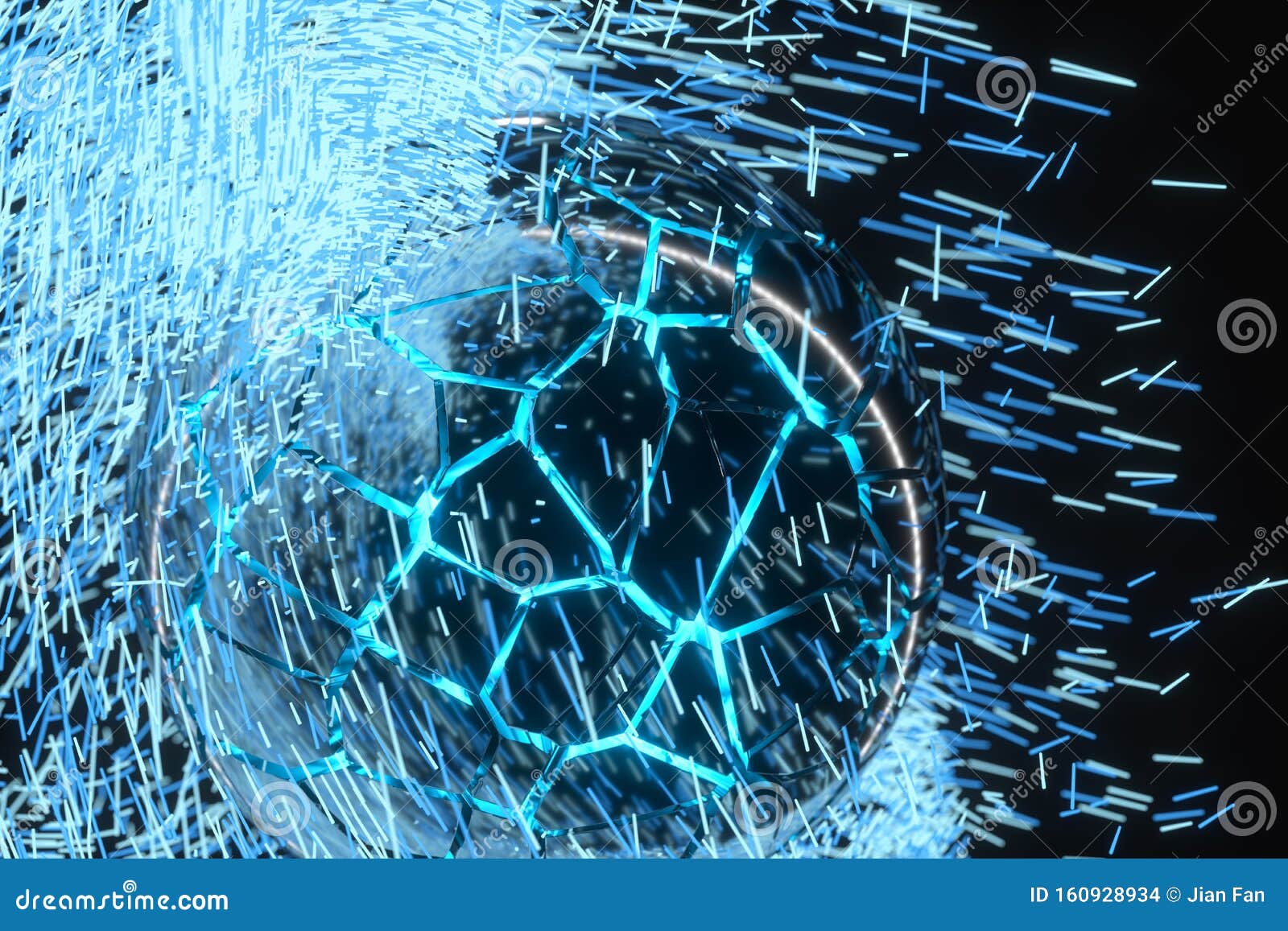 High Speed Vortex Particles, 3d Rendering Stock Illustration ...