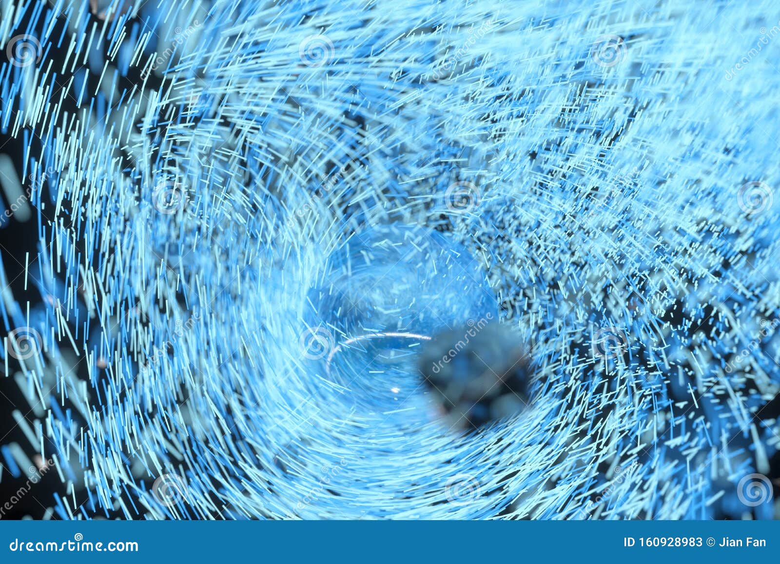 High Speed Vortex Particles, 3d Rendering Stock Illustration ...