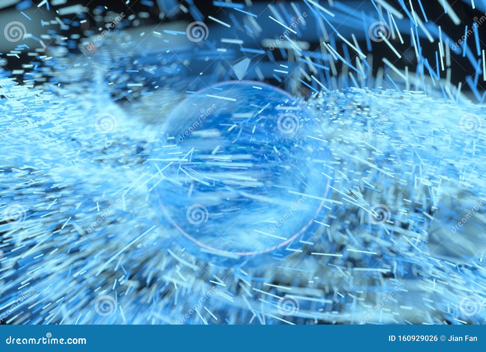 High Speed Vortex Particles, 3d Rendering Stock Illustration ...