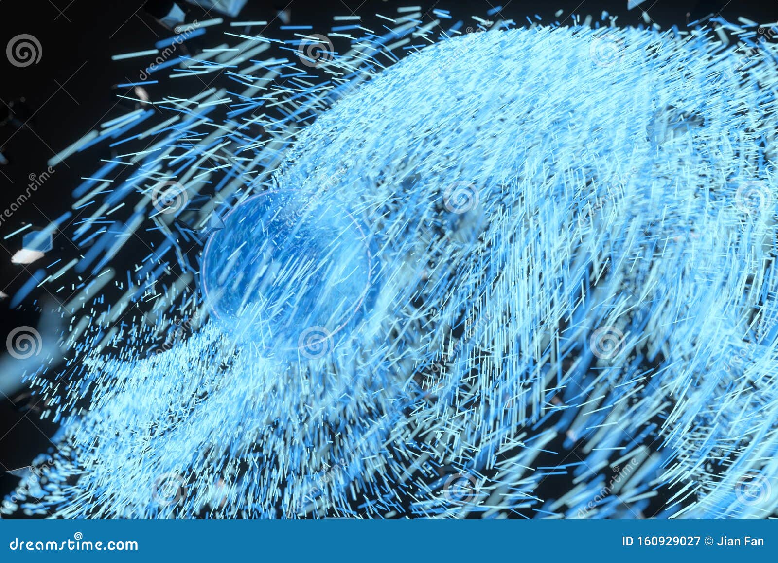 High Speed Vortex Particles, 3d Rendering Stock Illustration ...