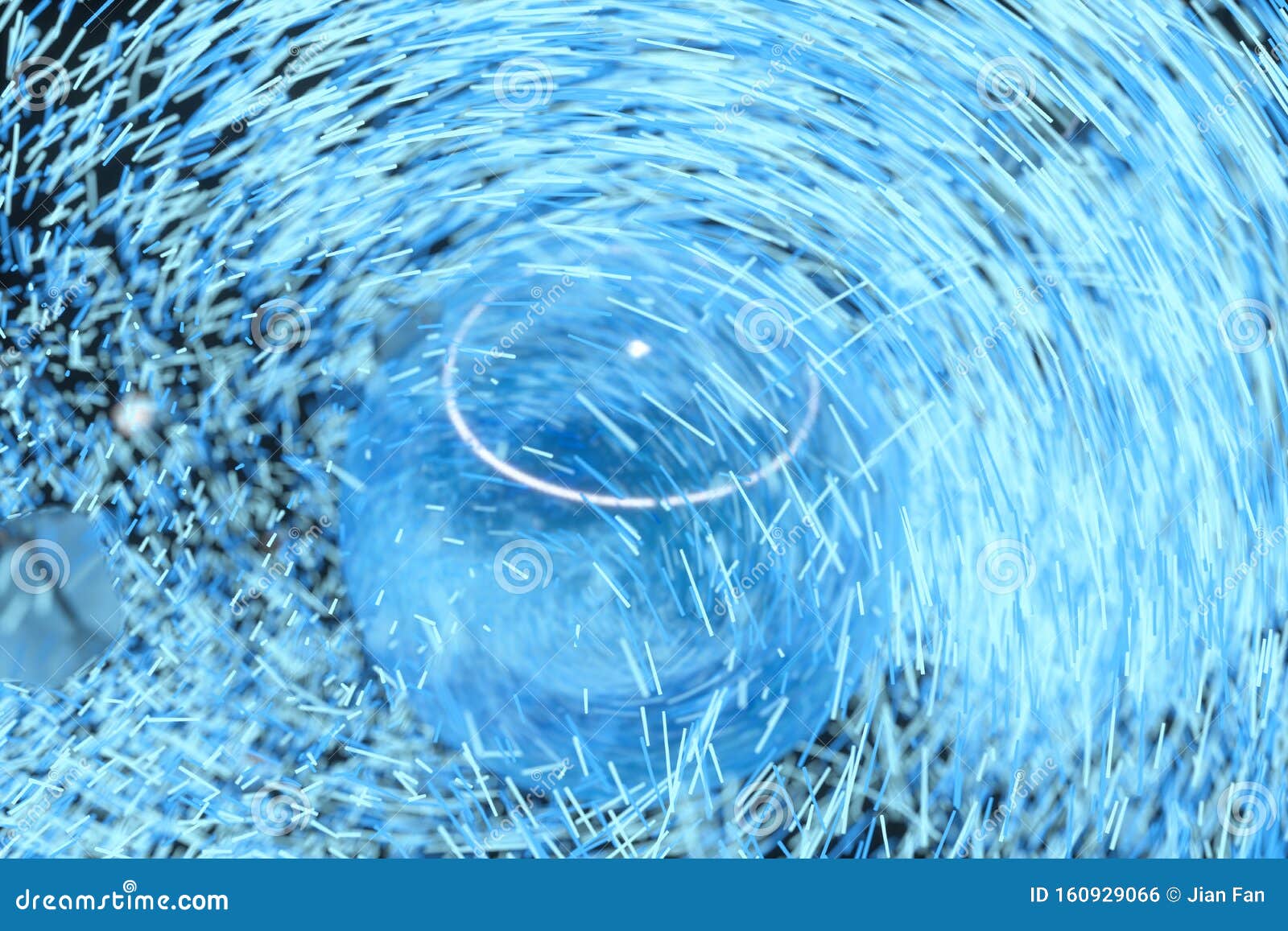 High Speed Vortex Particles, 3d Rendering Stock Illustration ...