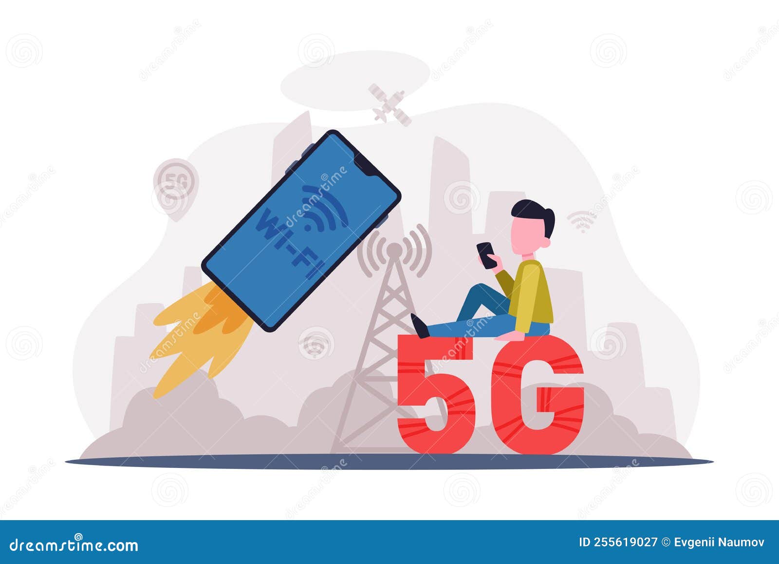 High Speed Wireless 5G Internet Technology with Smartphone Launching ...
