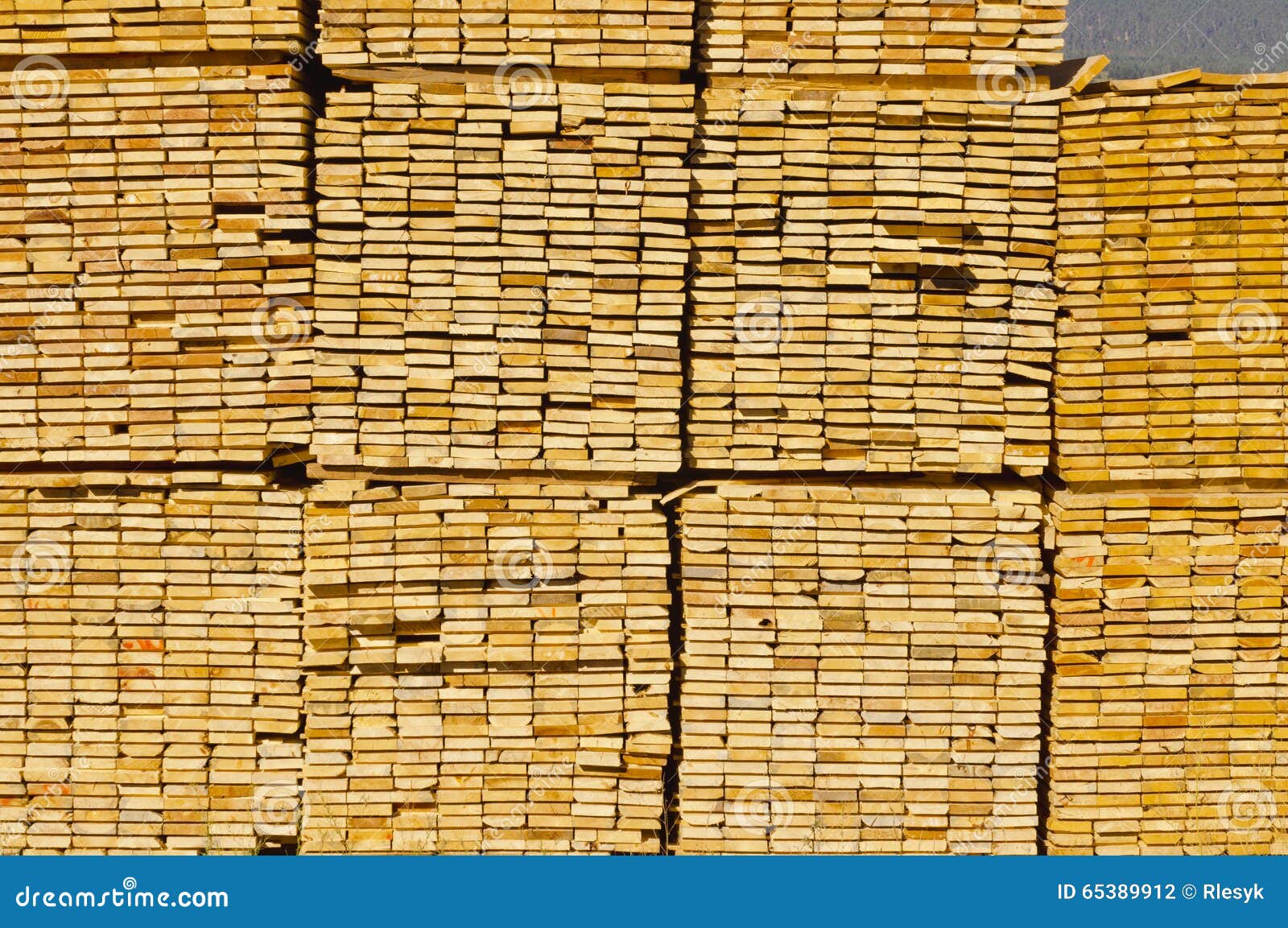 High Stack of Drying Lumber Stock Photo - Image of timber, stack: 65389912