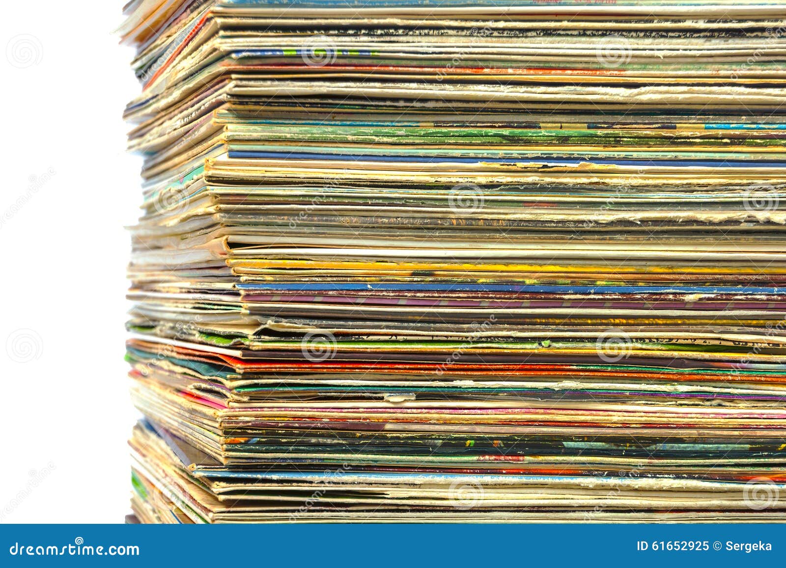High Stack of Old Vinyl Records Stock Image - Image of technology ...