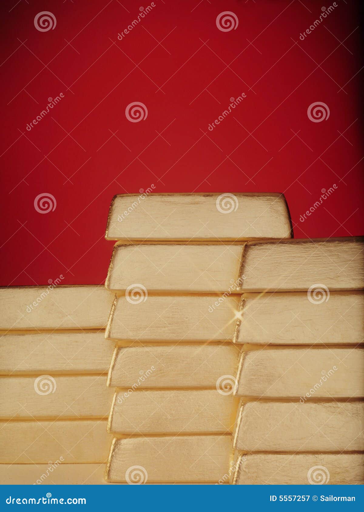 High Stacks of Bars of Gold. Stock Image - Image of gold, inflation ...