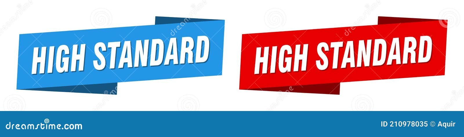 High Standard Banner. High Standard Ribbon Label Sign Set Stock Vector ...