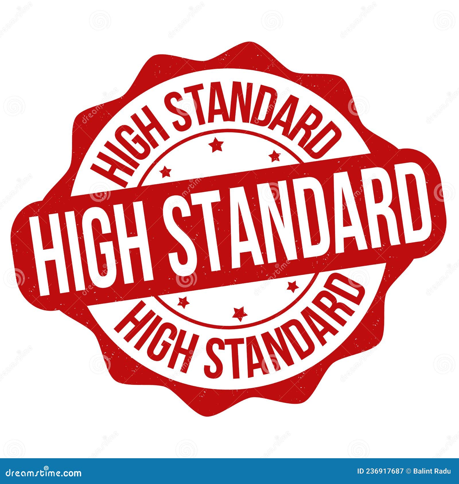 High Standard Grunge Rubber Stamp Stock Vector - Illustration of ...