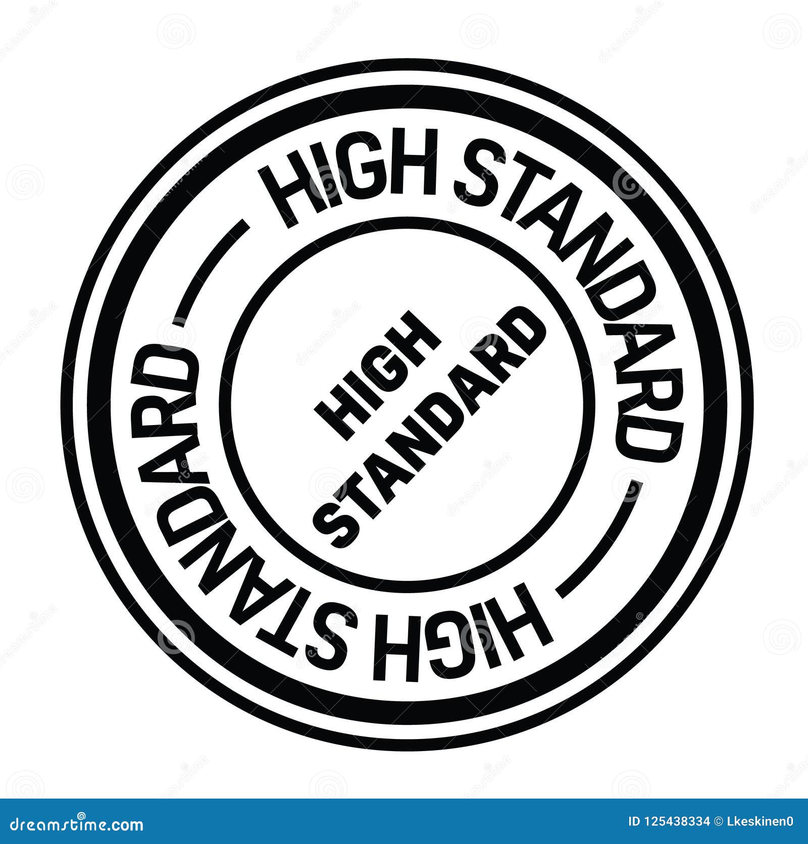 High Standard Stamp on White Stock Vector - Illustration of notable ...